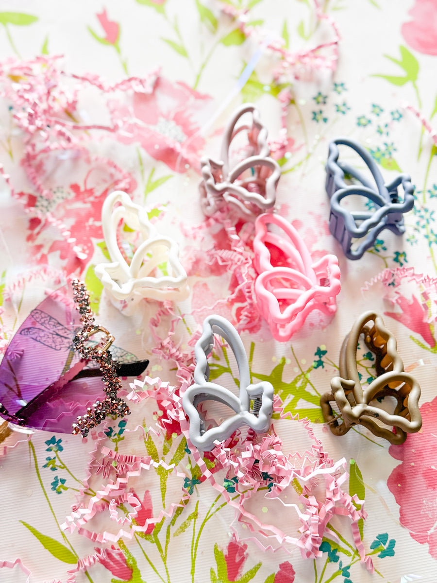 Mini Butterfly Silhouette Claw • 6 Colors – Ruby Red & Co.