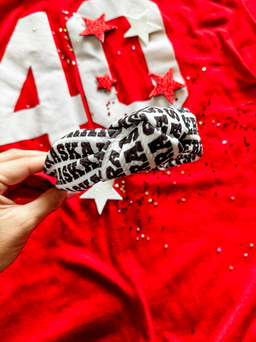 NEBRASKA Structured Headband • Black – Ruby Red & Co.